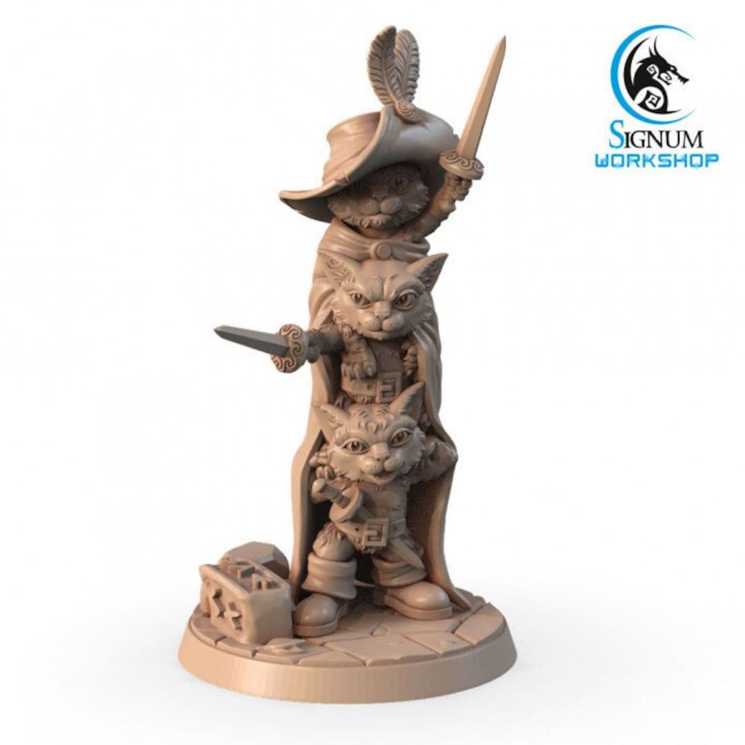 Three Fluffy Heroes | Signum Workshop | 8K Resolution 3D Print | Durable Resin | Dnd Fantasy ...