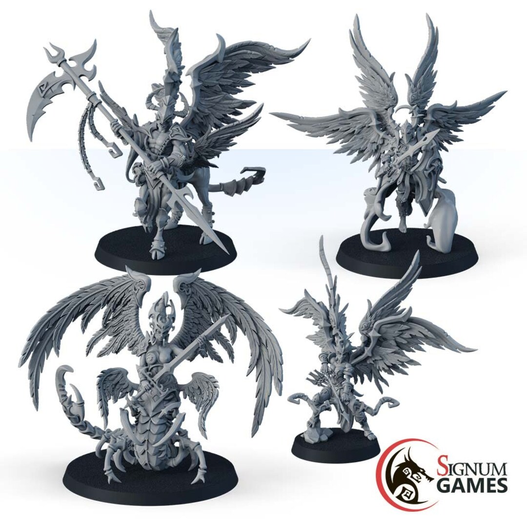 Fallen Warriors mixed Set of 4 Models Signum Workshop 8K Resolution ...