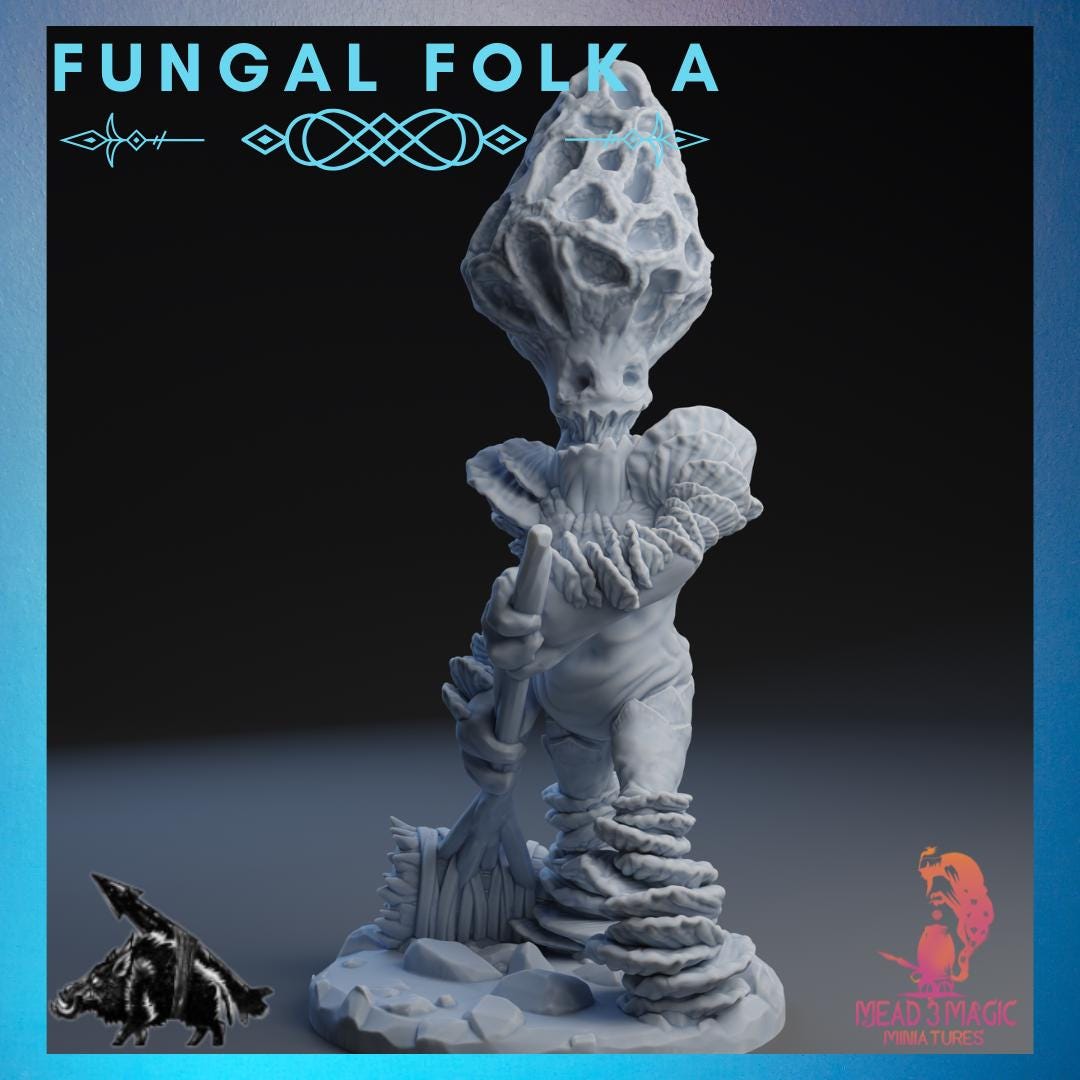 Fungal Folk | Rocket Pig Games | 12K Resolution 3D Print | Strong Resin ...