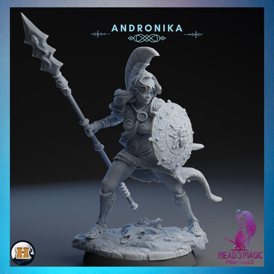 Andronika, the Hoplite | Haito | 12K Resolution 3D Print | Strong Resin ...