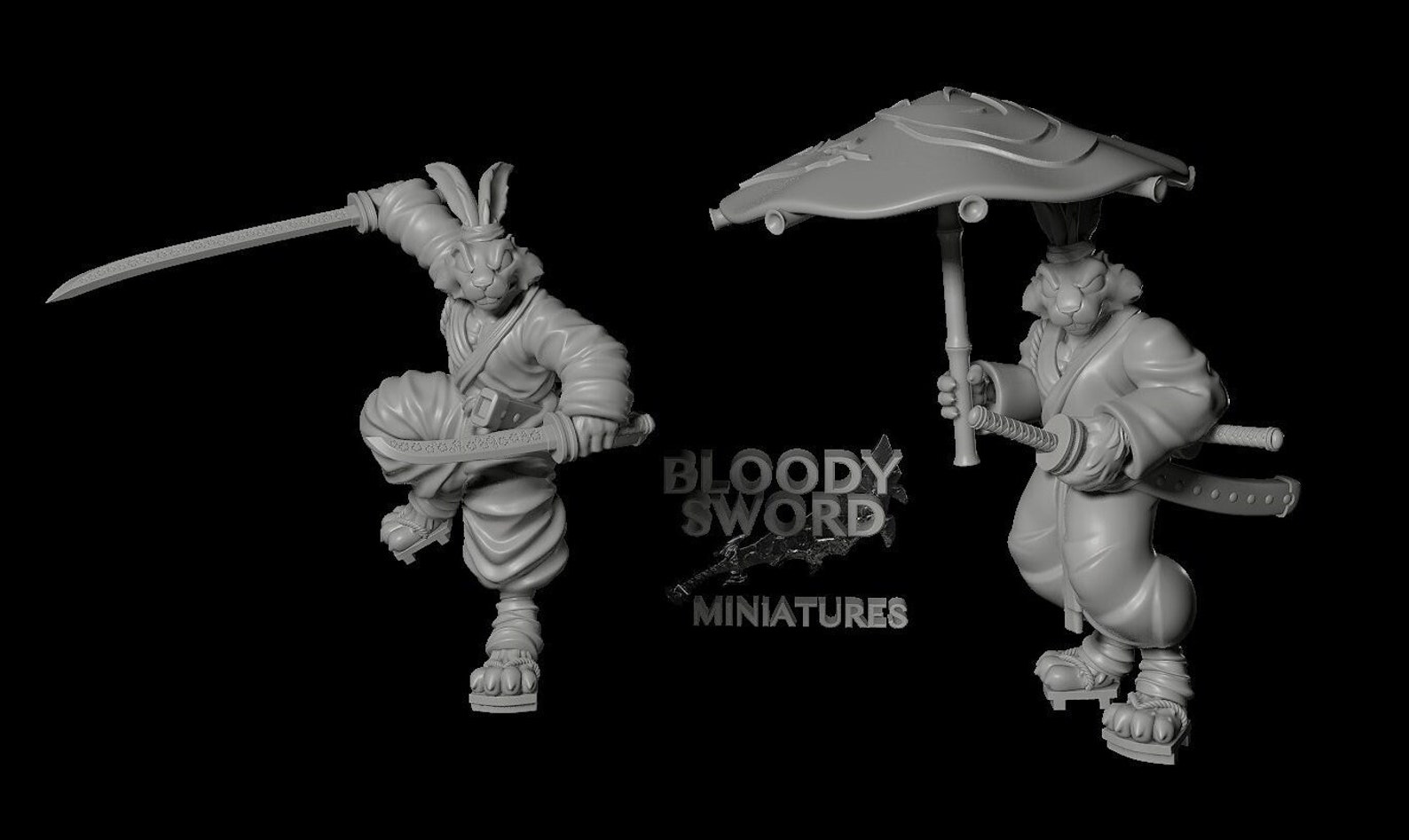 Rabbitfolk/harengon Samurai (2 Poses) | Anime Dungeons | 8K Resolution ...