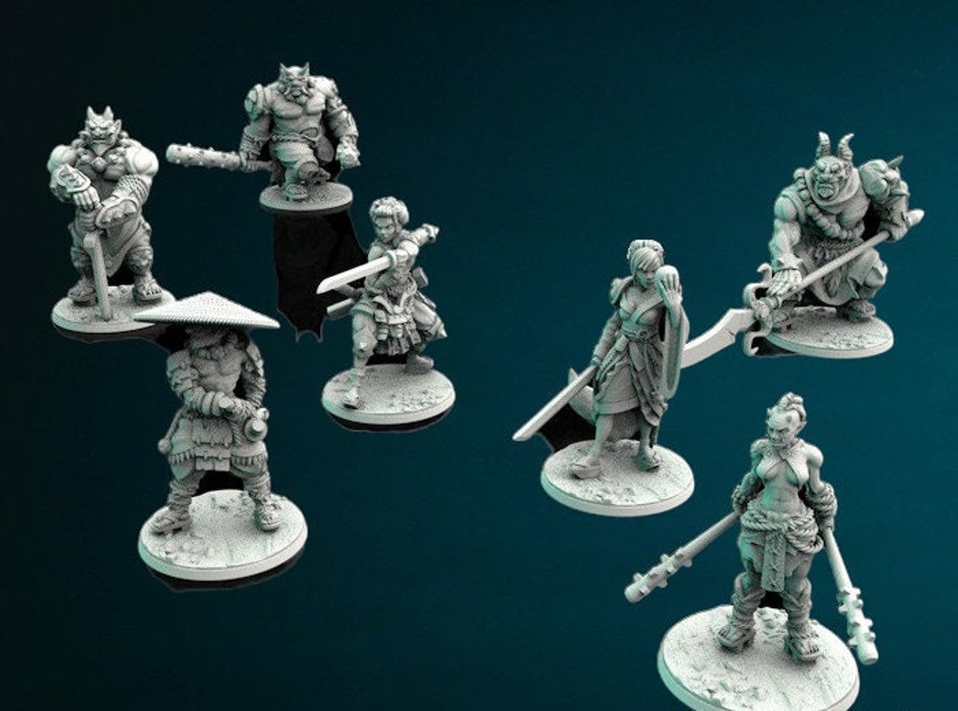 Oni Squad Set (7 Models) | Claudio Casini Art | 8K Resolution 3D Print ...