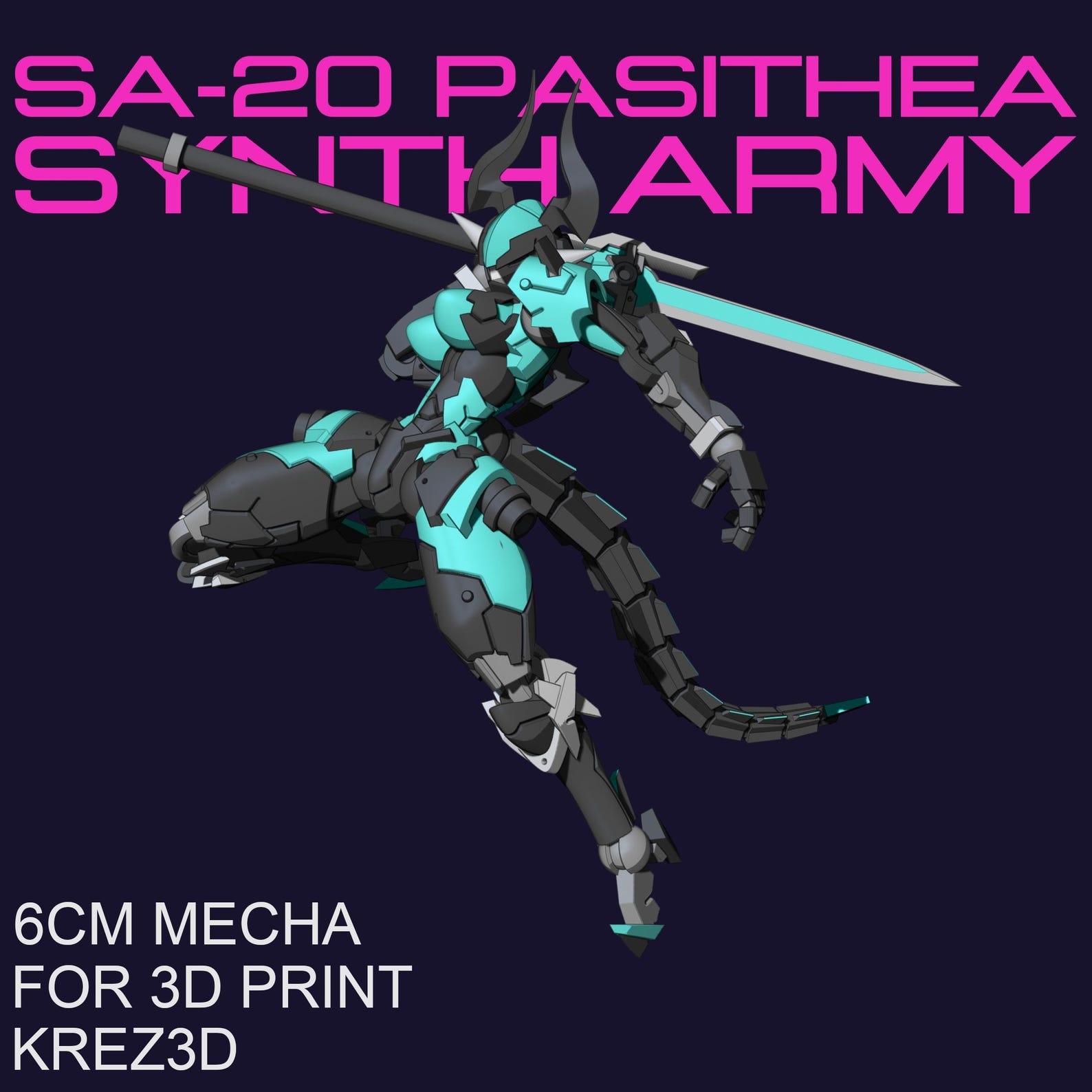 SA-20 Pasithea | Krez3d - Synth Army | 12K Resolution 3D Print | Strong ...