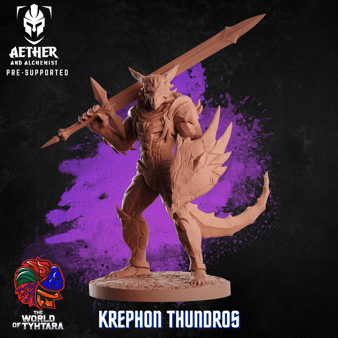 Krephon Thundros Warforged Dragonborn Aether & Alchemist 8K Resolution ...
