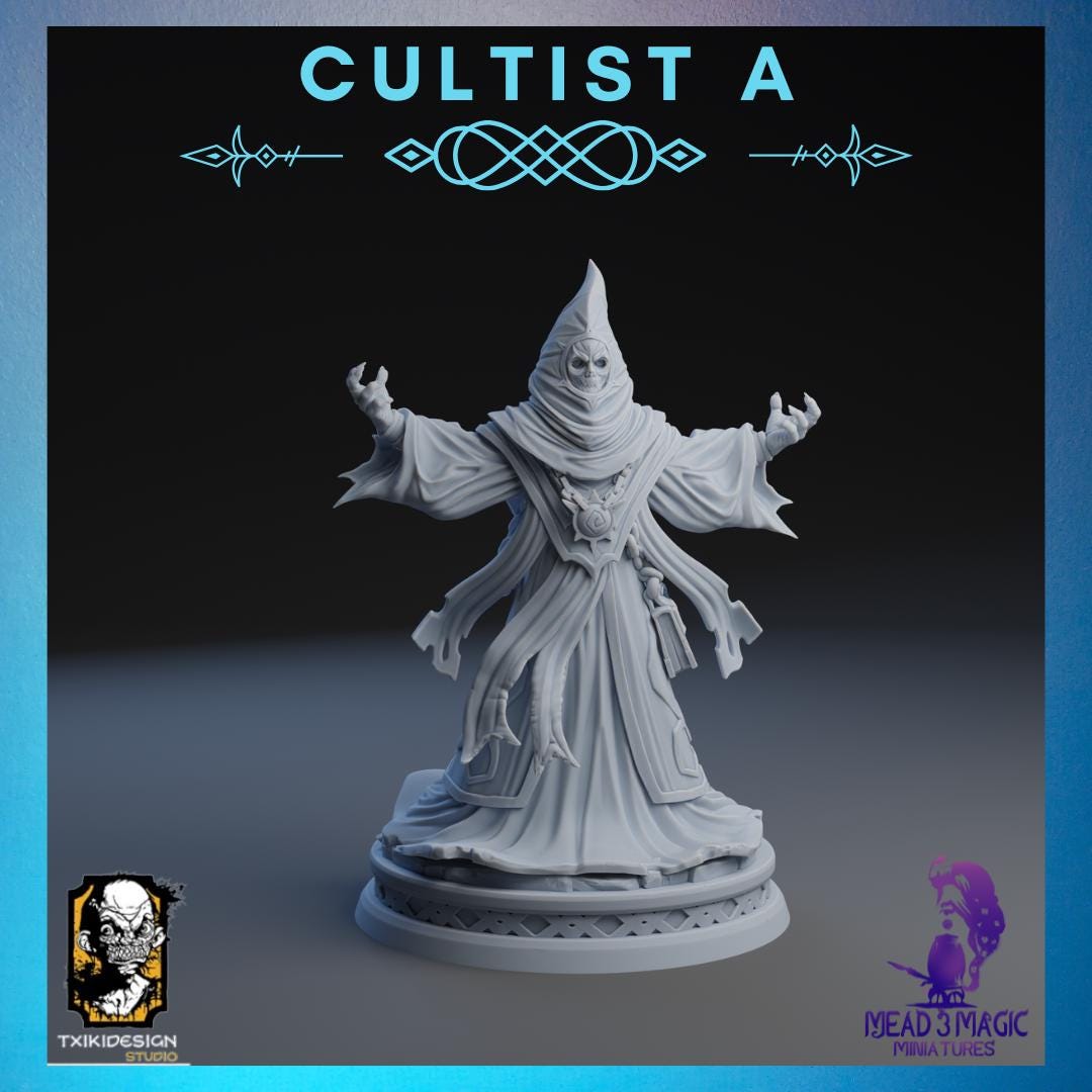 Cultist "a" | Txiki Design | 12K Resolution 3D Print | Strong Resin ...