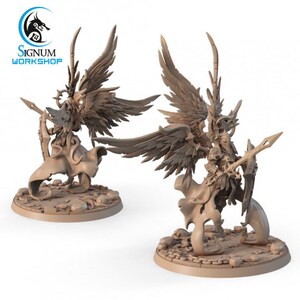 Celestial Knights set of 3 Paladins Signum Workshop 8K Resolution Strong Resin Dnd Fantasy ...