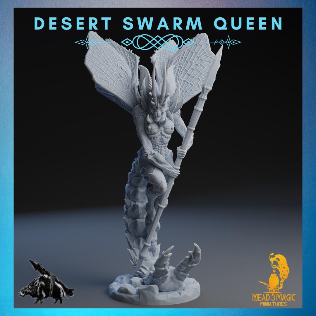 Desert Swarm Queen | Rocket Pig Games | 12K Resolution 3D Print ...