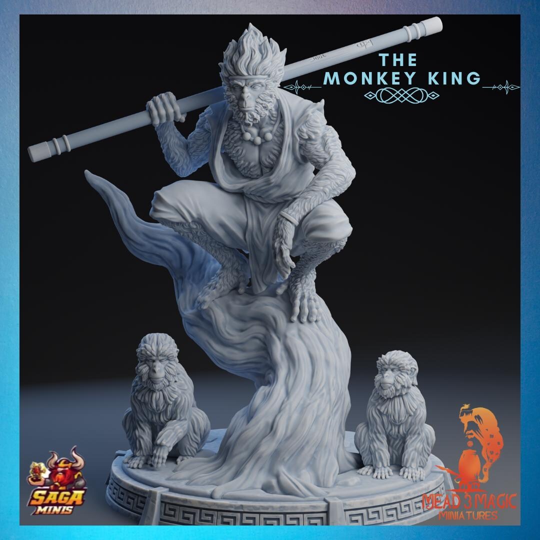 The Monkey King | Saga Miniatures | 12K Res. 3D Print | Strong Resin ...