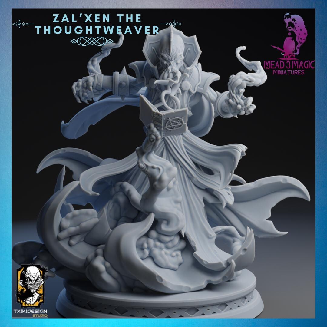 Zal’xen the Thoughtweaver | Txiki Design | 12K Resolution 3D Print ...