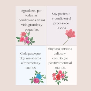 Spanish Affirmation Cards Printable, Cartas De Afirmaciones, Printable ...