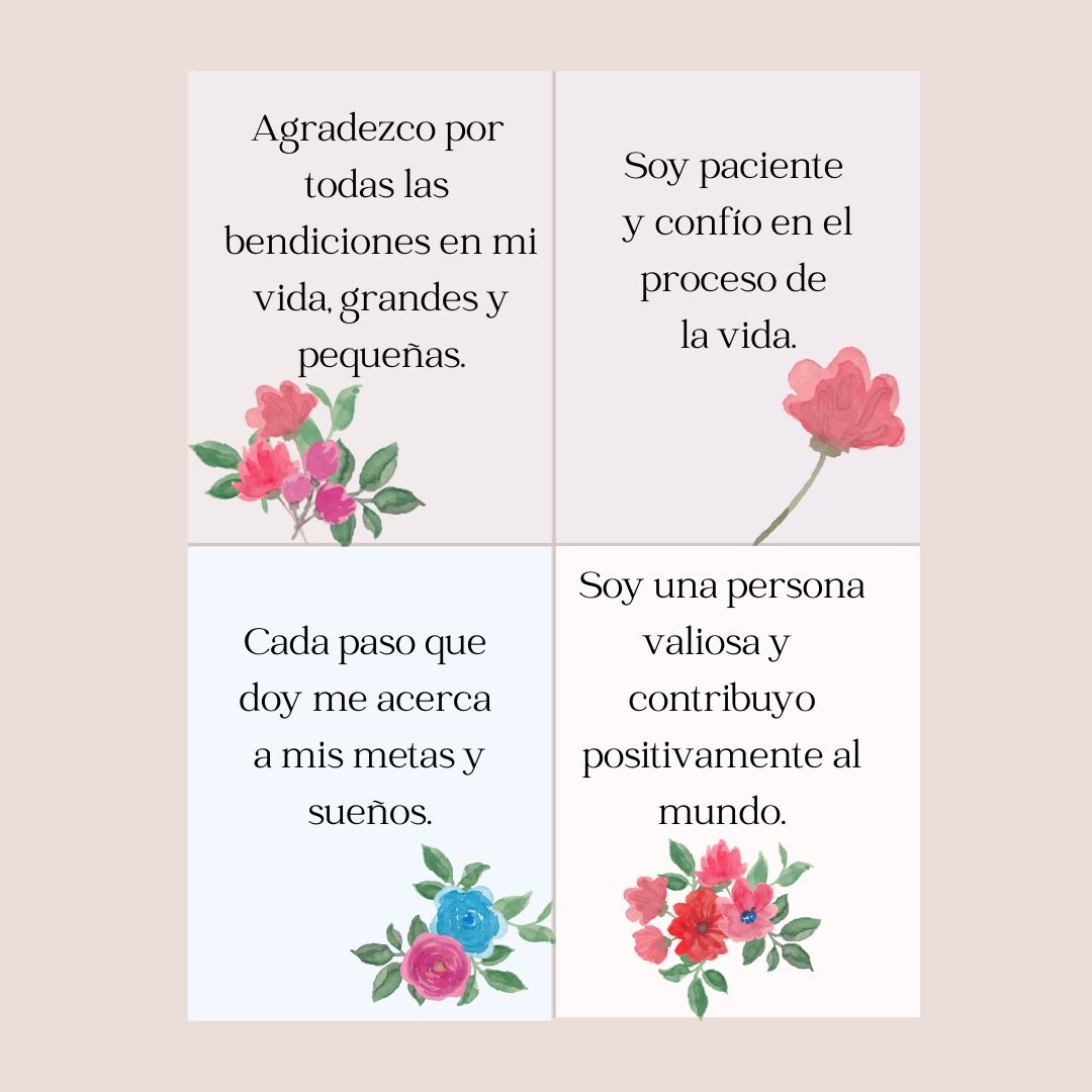 Spanish Affirmation Cards Printable, Cartas De Afirmaciones, Printable ...