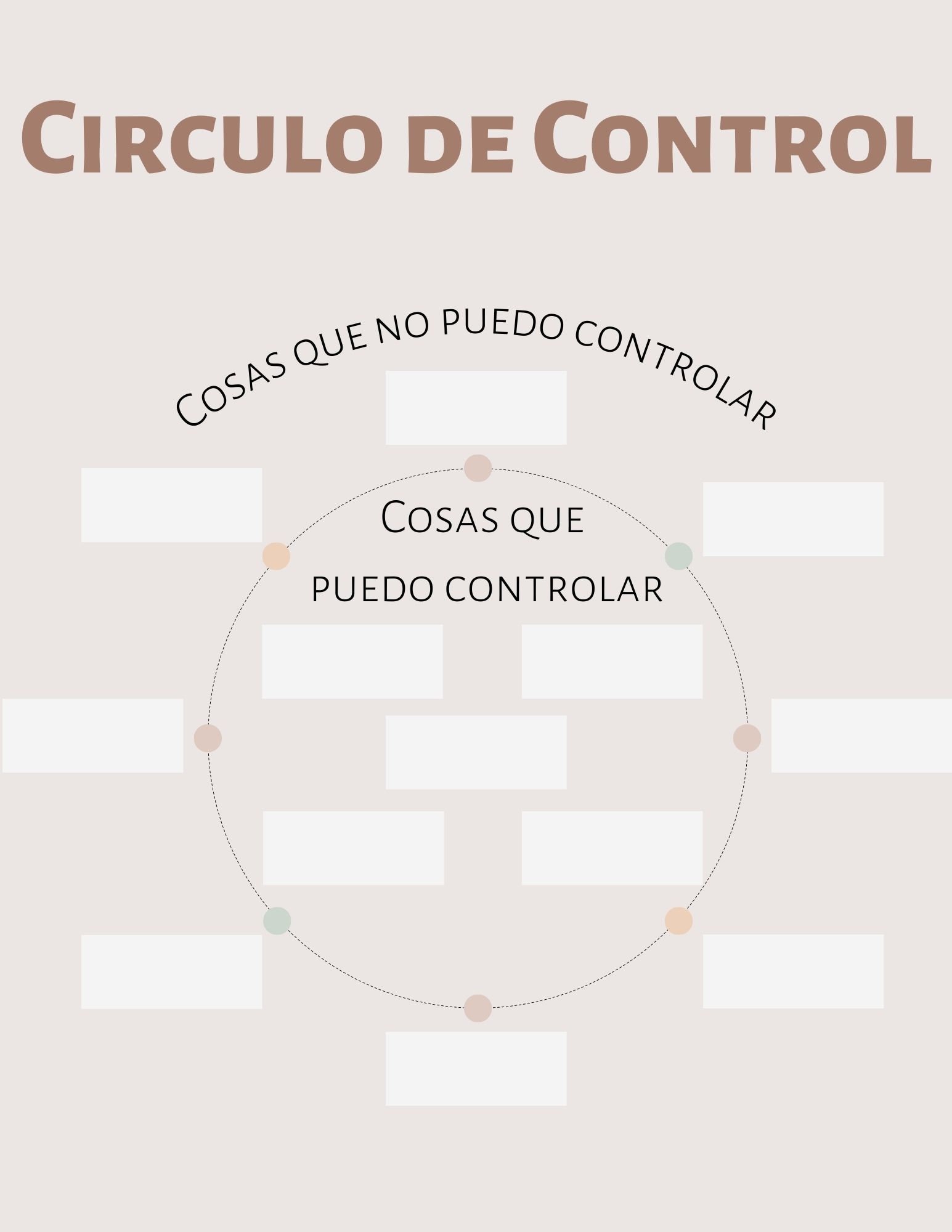 Circulo De Control, Control Circle, Mental Health Digital Print in ...