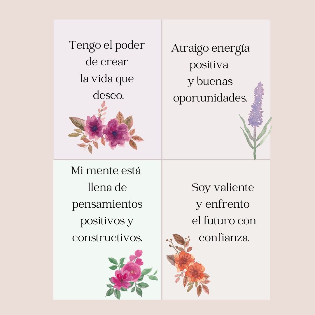 Spanish Affirmation Cards Printable, Cartas De Afirmaciones, Printable ...
