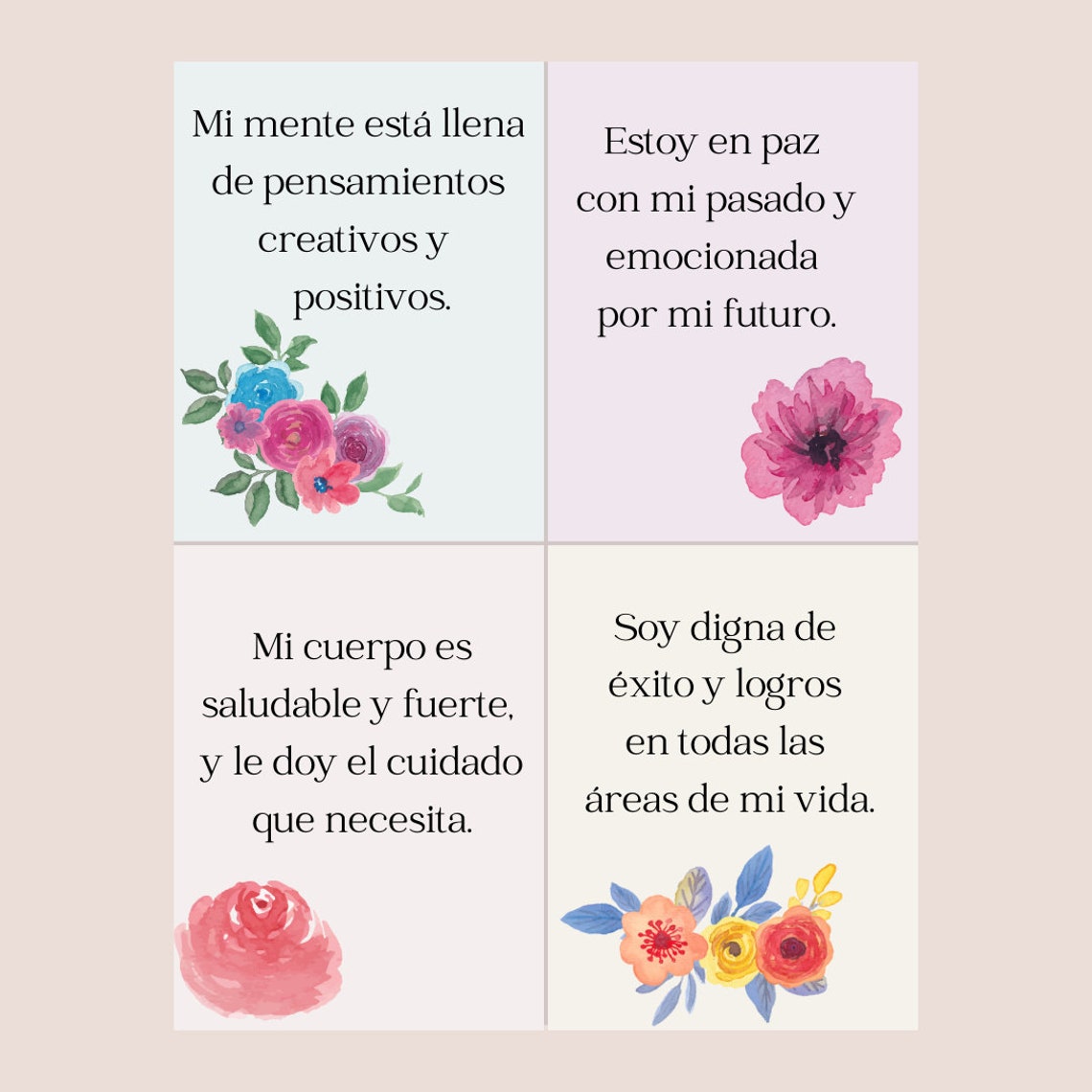 Spanish Affirmation Cards Printable, Cartas De Afirmaciones, Printable ...