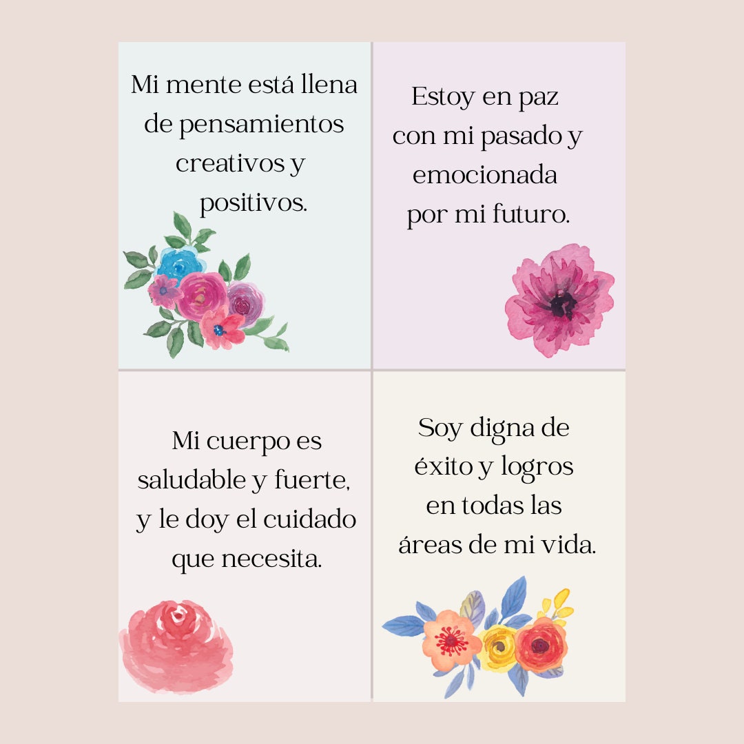 Spanish Affirmation Cards Printable, Cartas De Afirmaciones, Printable ...