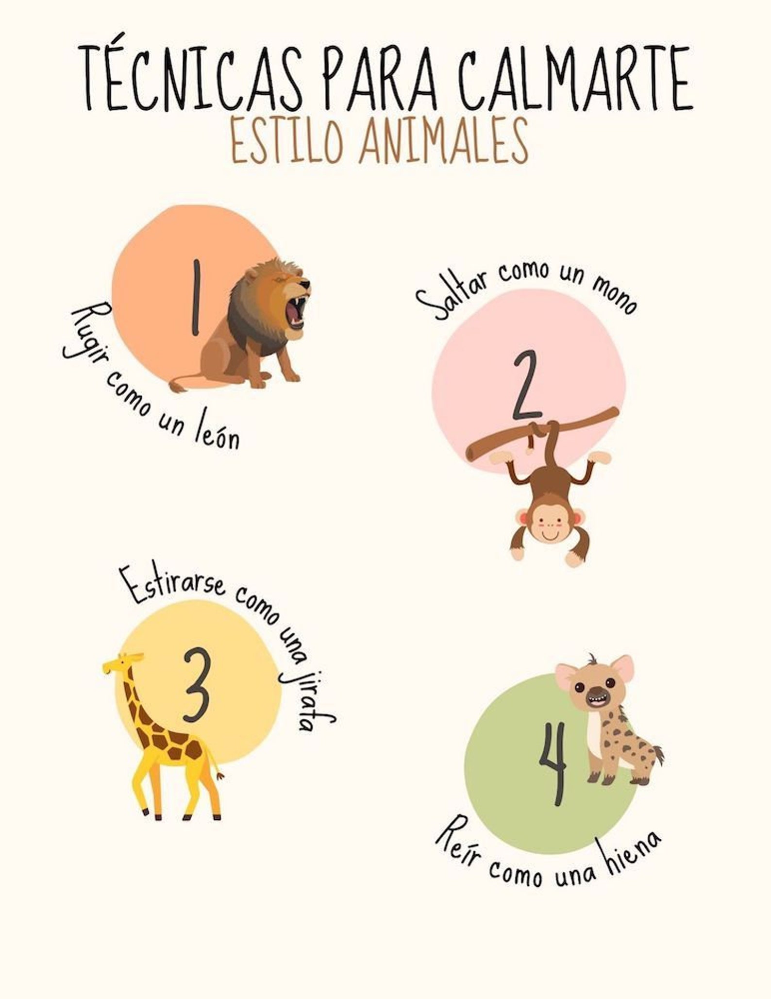 Tecnicas Para Calmarte, Techniques to Calm Down, Spanish Mental Health ...