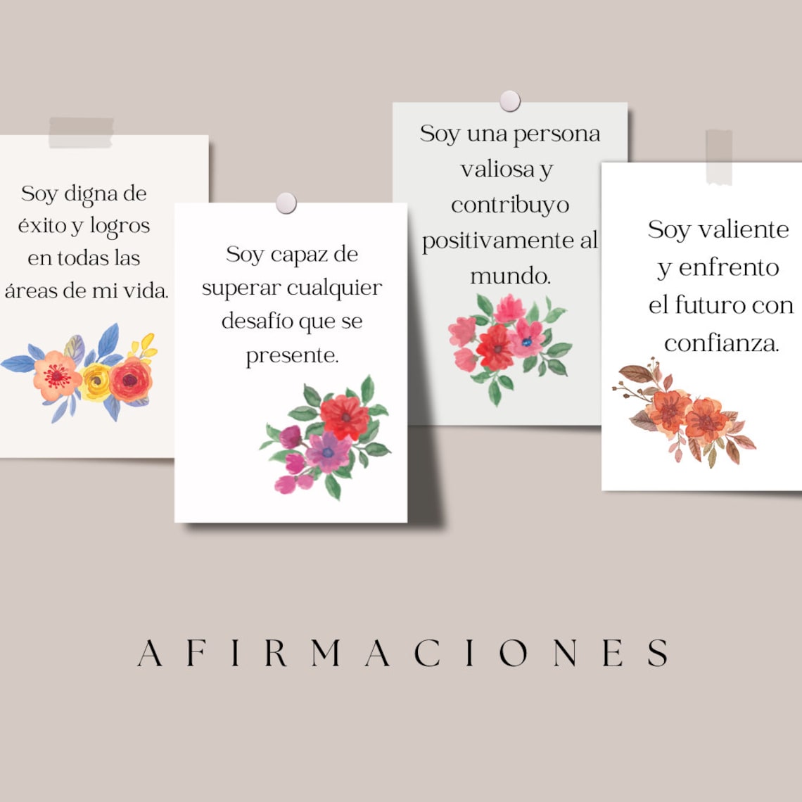 Spanish Affirmation Cards Printable, Cartas De Afirmaciones, Printable ...
