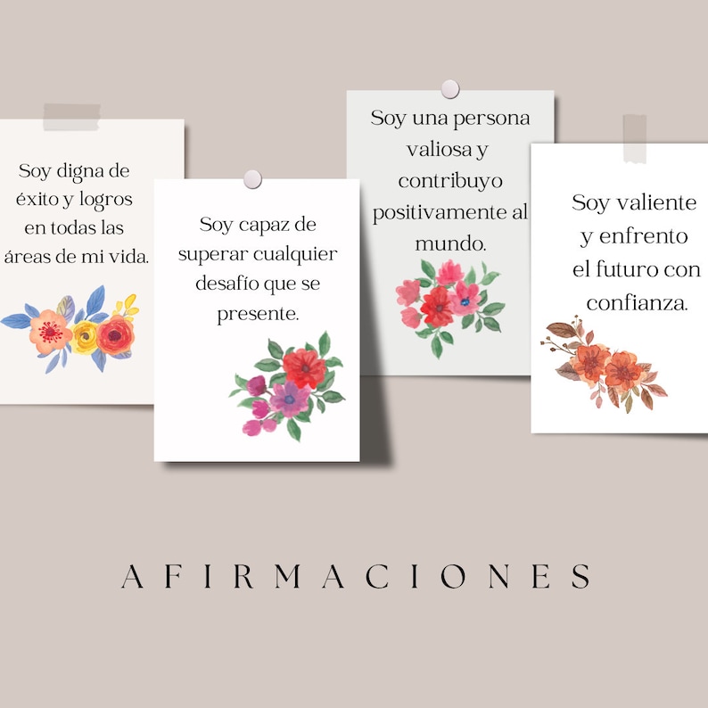 Spanish Affirmation Cards Printable, Cartas De Afirmaciones, Printable ...