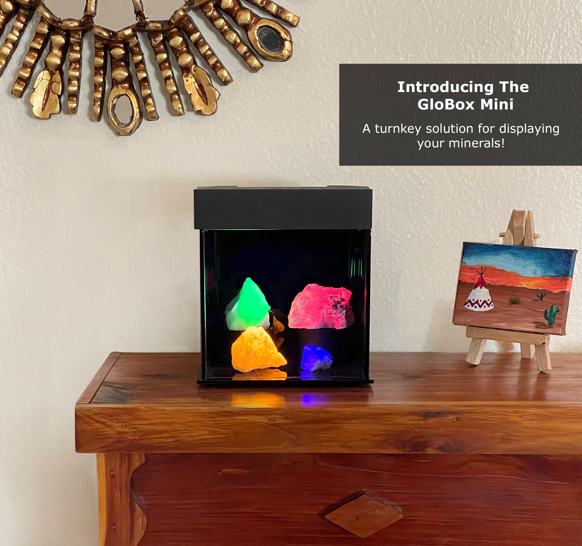 Globox Mini Fluorescent Mineral Display - Etsy