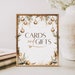 Gold Christmas Gifts Sign Template Cards and Gifts Sign Christmas Table ...