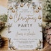 Gold Christmas Party Invitation Template Editable Holiday Party Invite ...