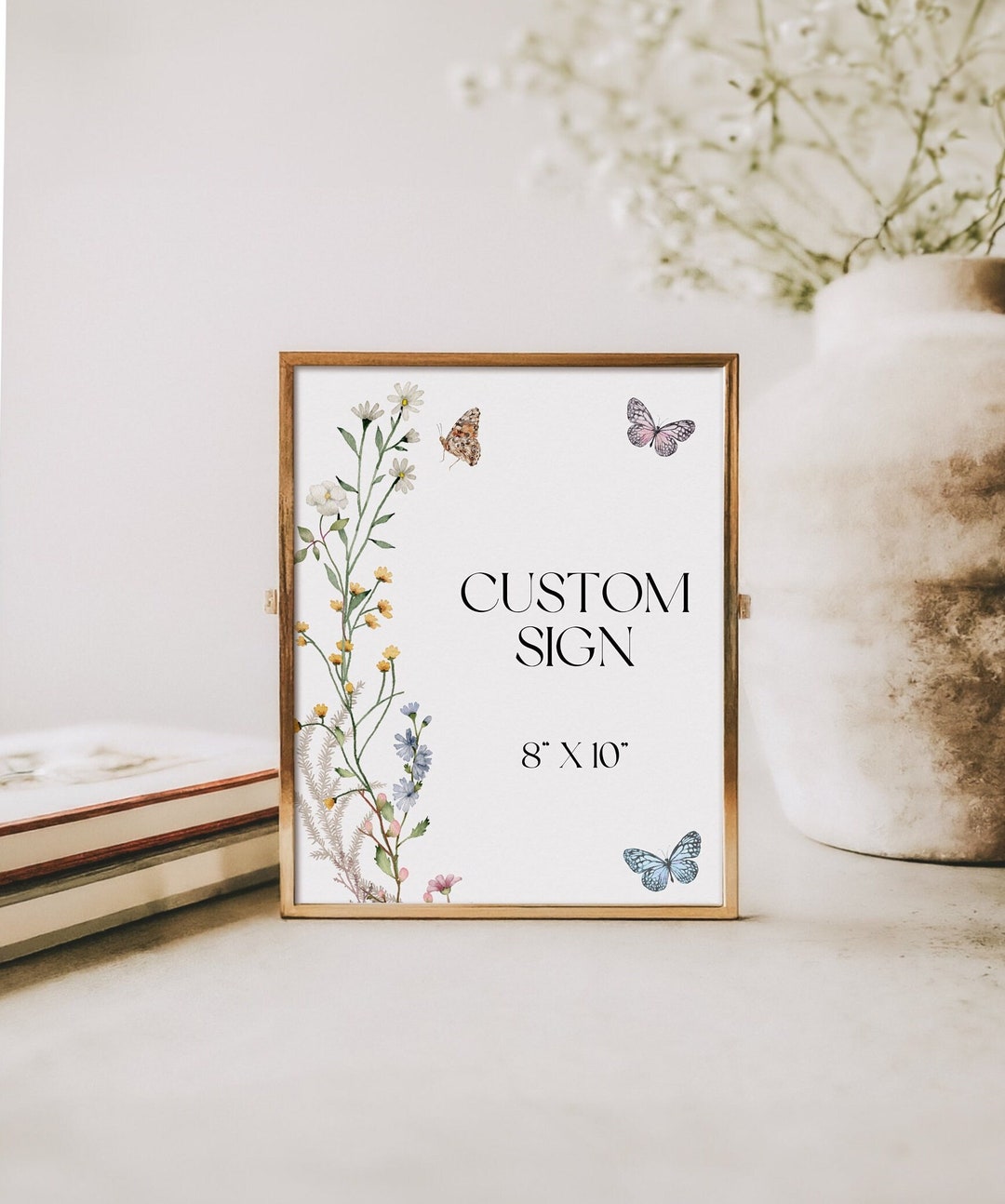 Lifetime of Butterflies Custom Sign Template Editable Bridal Shower ...