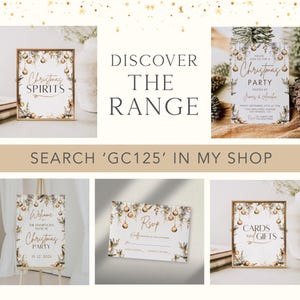 Gold Christmas Party Invitation Template Editable Holiday Party Invite ...