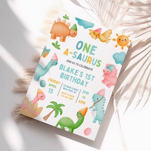 One-a-saurus Dinosaur Birthday Bundle Digital Download Dino 1st ...