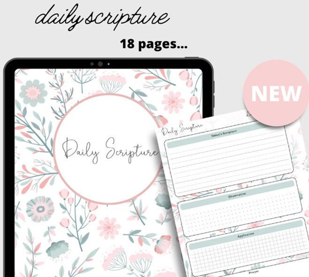 Bible Study Journal, Printable, Christian Planner, Christian Journal ...