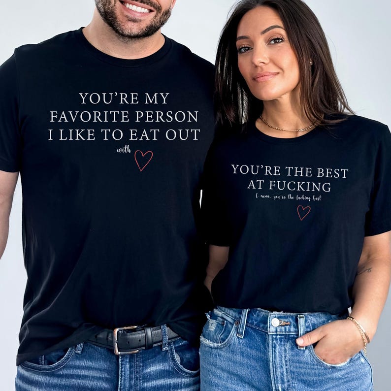 Couples Valentine Inappropriate Shirt, Rude Dirty T Shirts for Couples ...