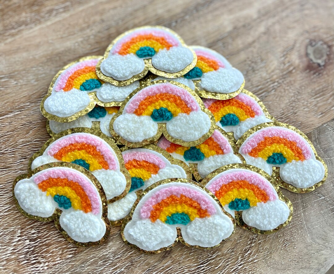 Chenille Patch Rainbow Iron-on Chenille Patch Rainbow Iron-on Patch ...