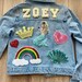 Mermaid Jacket Jean Girls Patch Jacket Custom Mermaid Girls Jacket ...