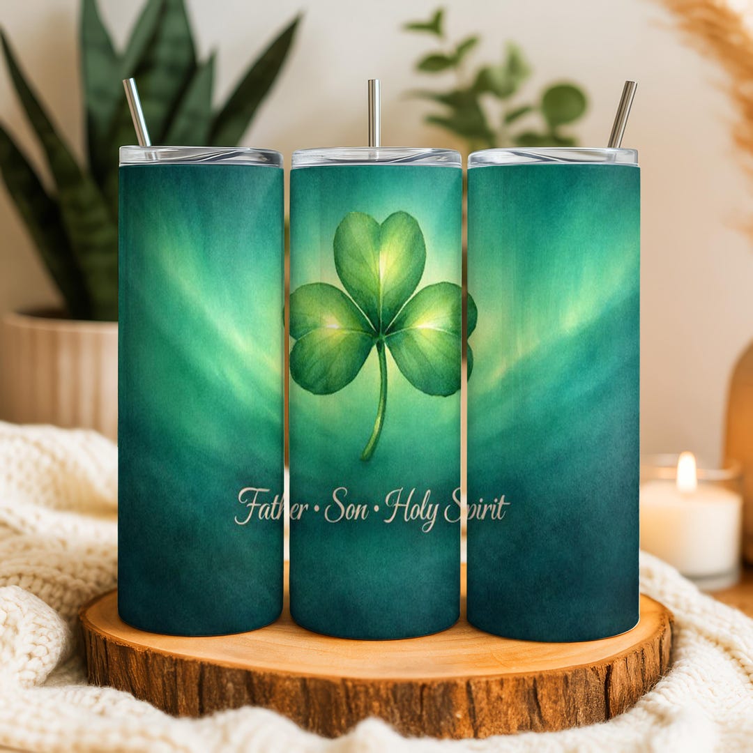 Holy Trinity Shamrock Tumbler Wrap PNG | Father Son Holy Spirit ...
