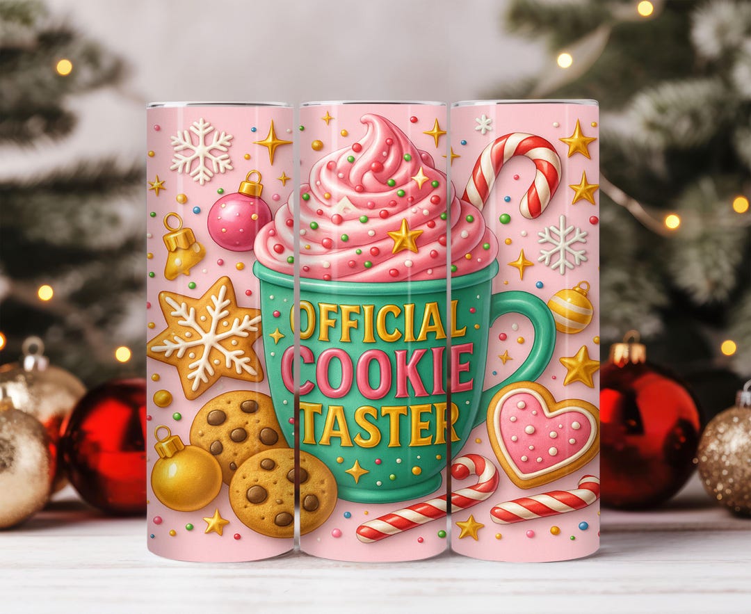 Cookie Taster PNG • Christmas Tumbler Wrap - Etsy