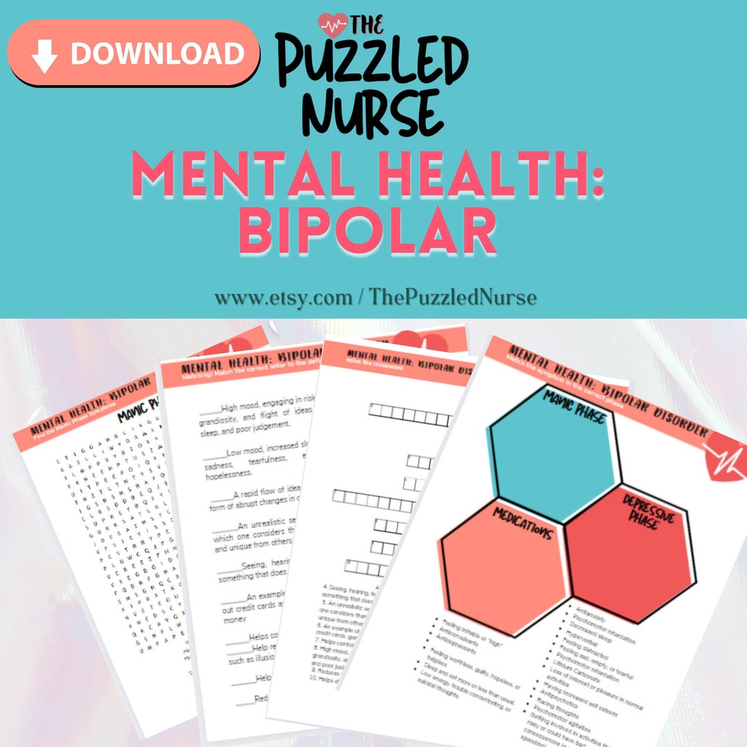 Mental Health: Bipolar Nursing Study Guide - Etsy