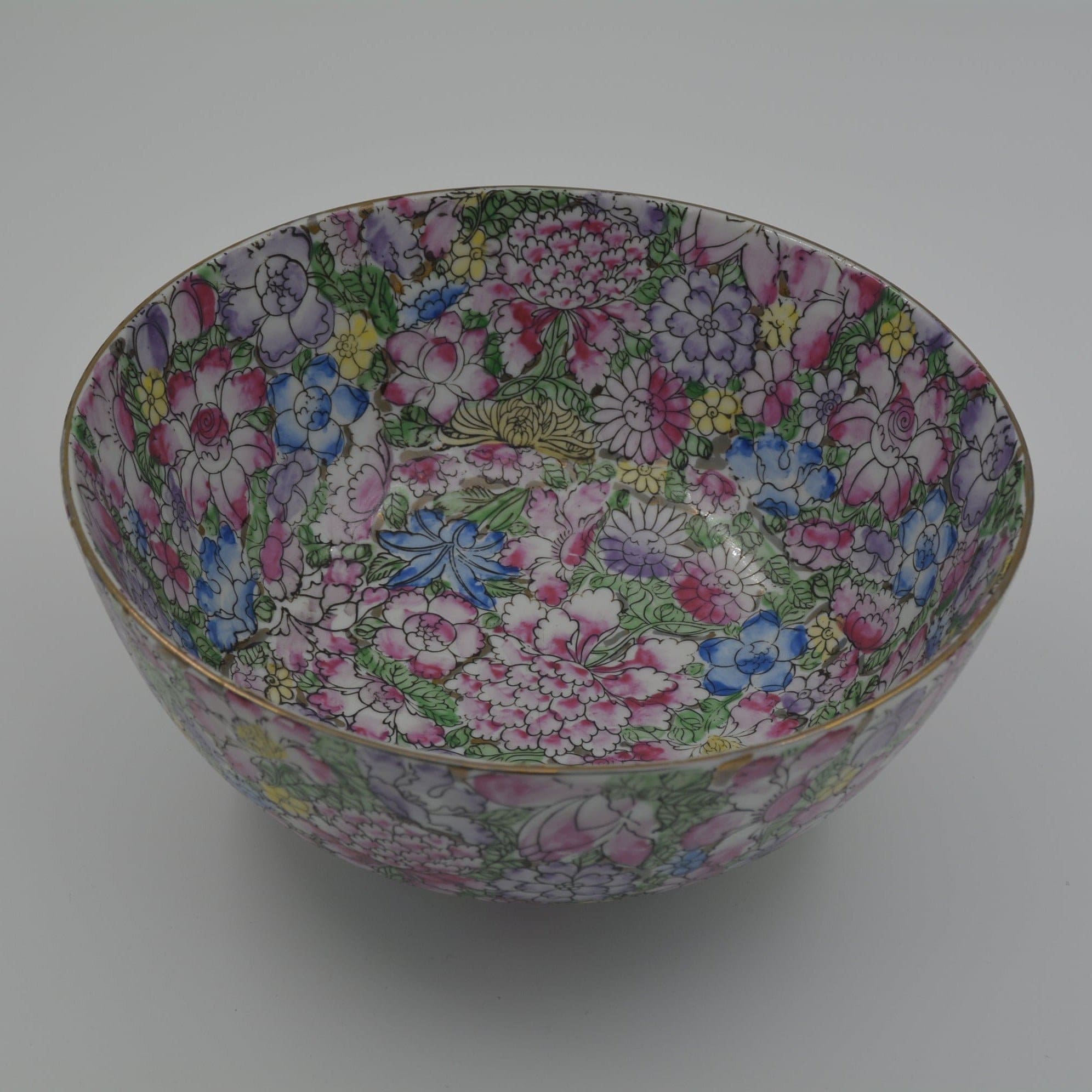 Antique Chinese Mille Fleurs Bowl qianlong Period - Etsy