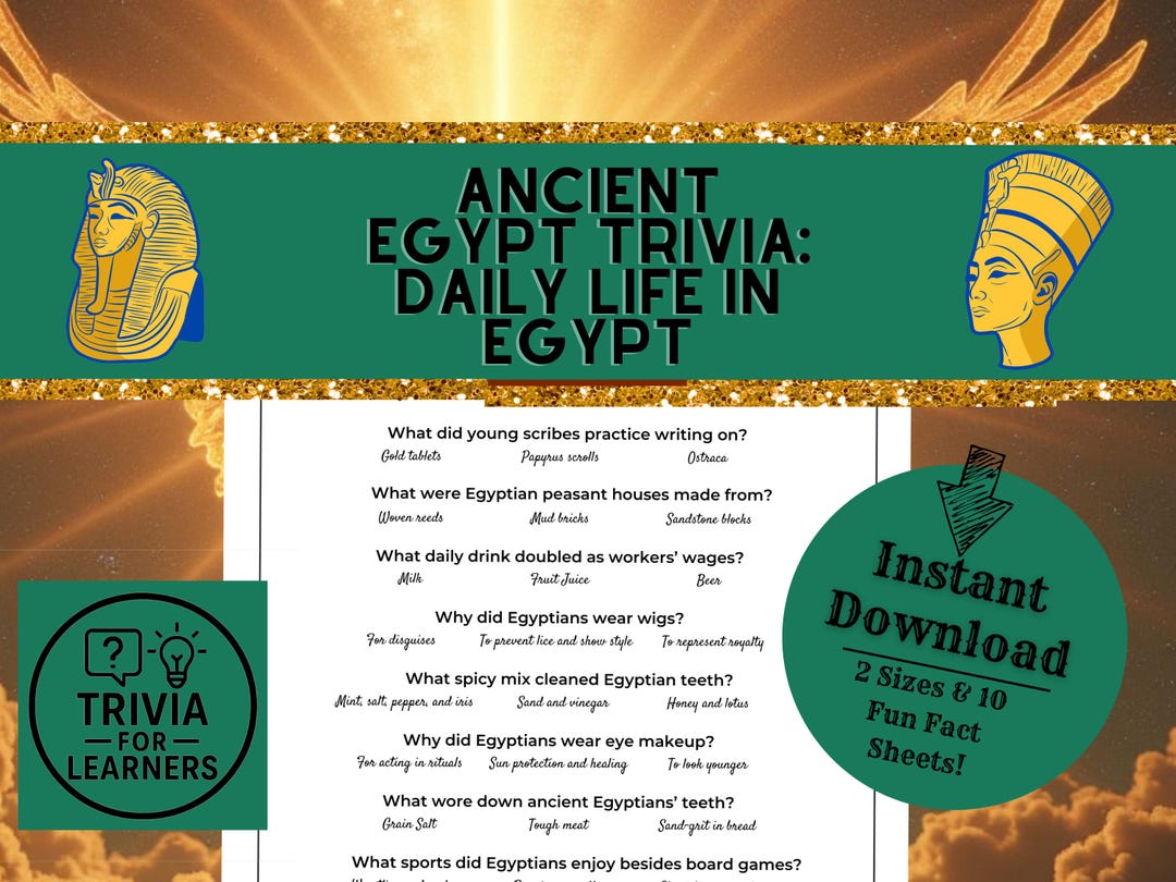 Egyptian Life Trivia, Family Trivia, Ancient History, Brain Games ...