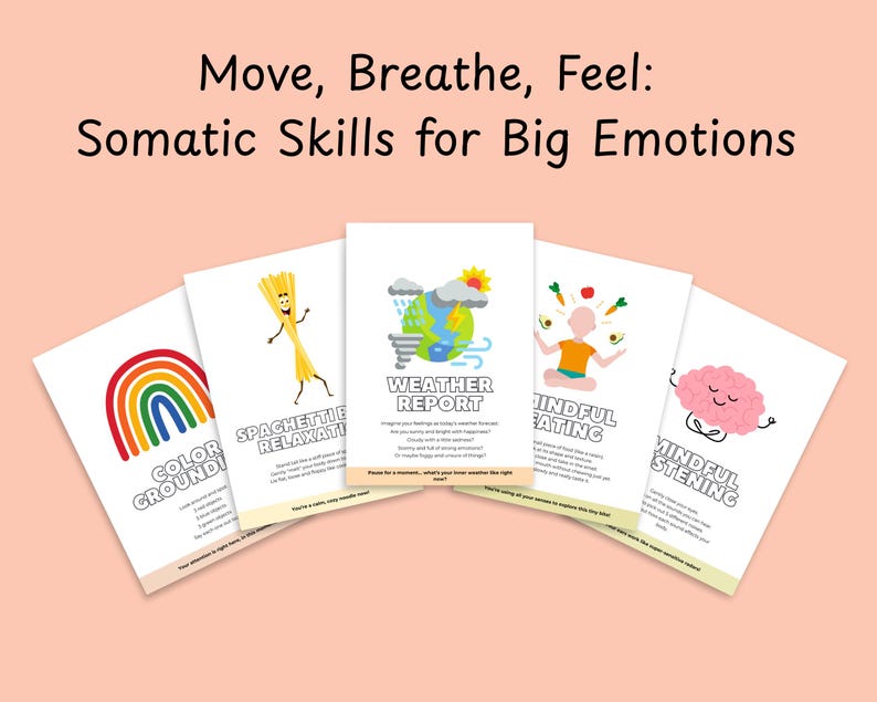 Somatic Coping Skills Poster, Daycare Activities, Somatic Coping Cards ...