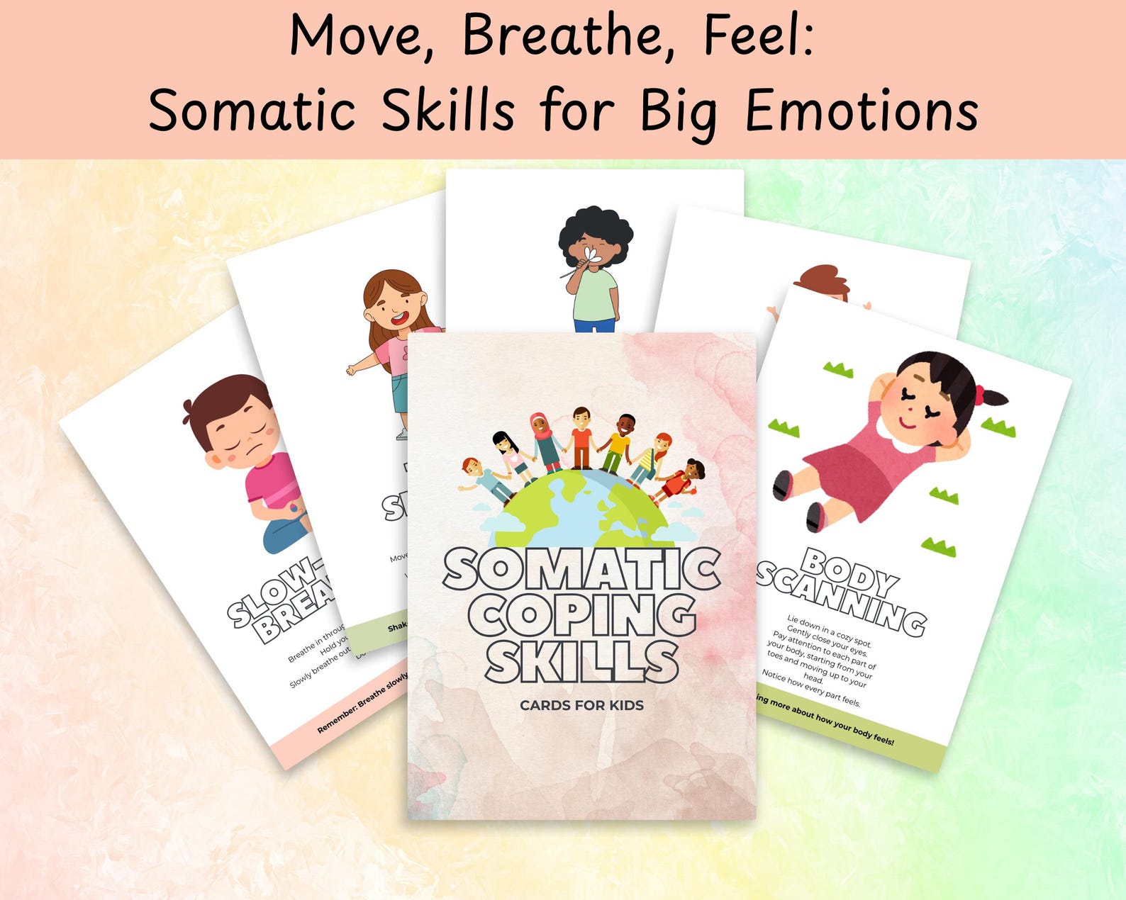 Somatic Coping Skills Poster, Daycare Activities, Somatic Coping Cards ...
