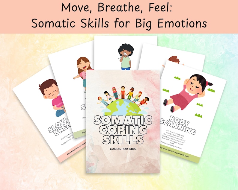Somatic Coping Skills Poster, Daycare Activities, Somatic Coping Cards ...