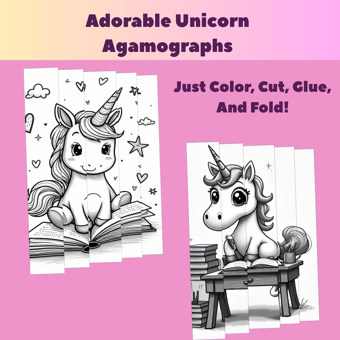 Agamograph Art – Unicorn Optical Illusion Craft for Kids, Optical ...