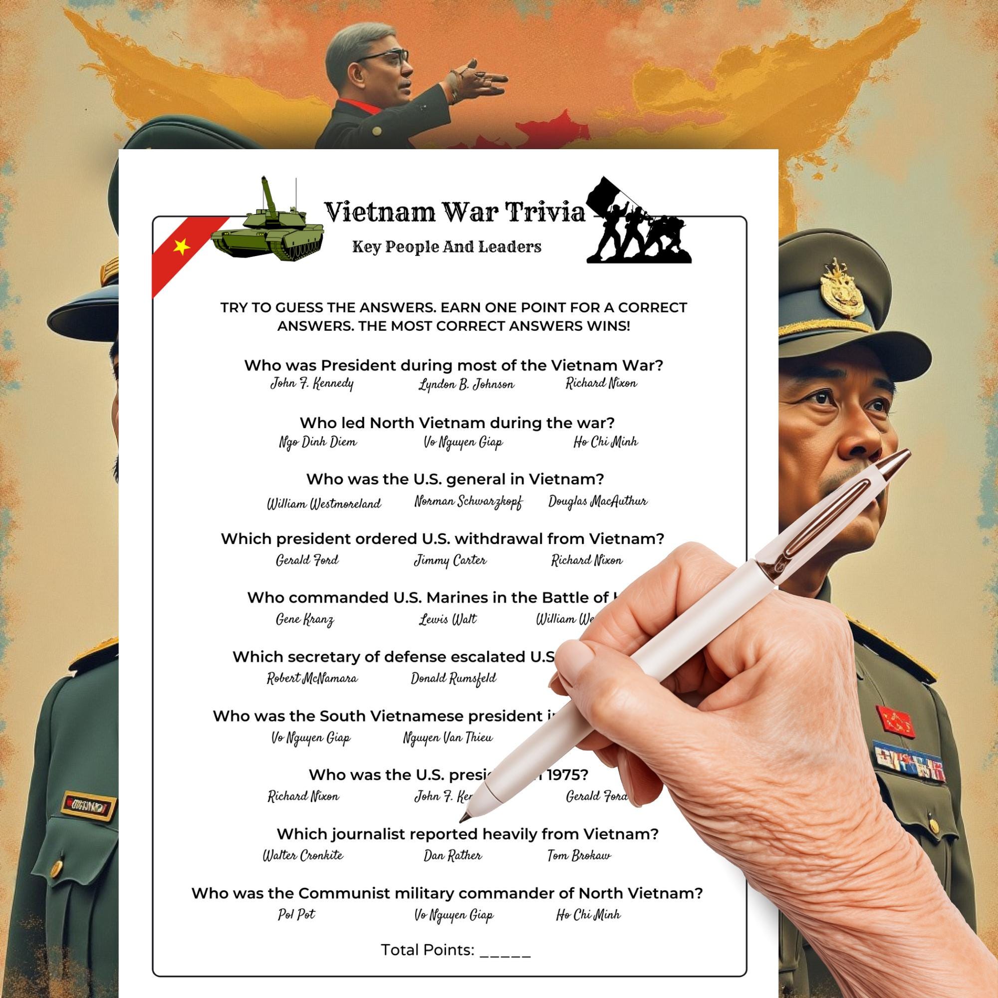 Vietnam War, Important People, History Trivia, Senior Activities, Brain ...