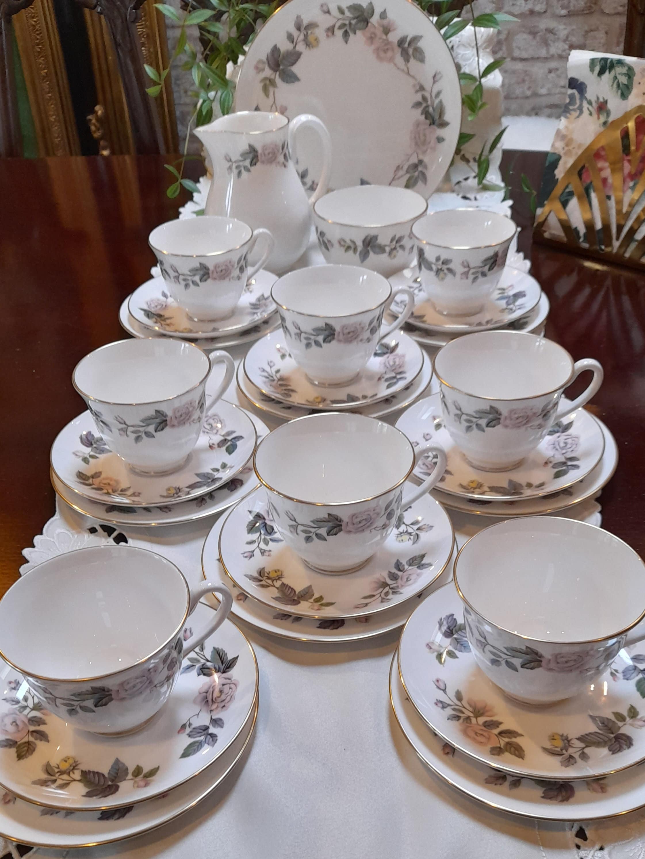 Royal Worcester June Garland Tea Set - Etsy