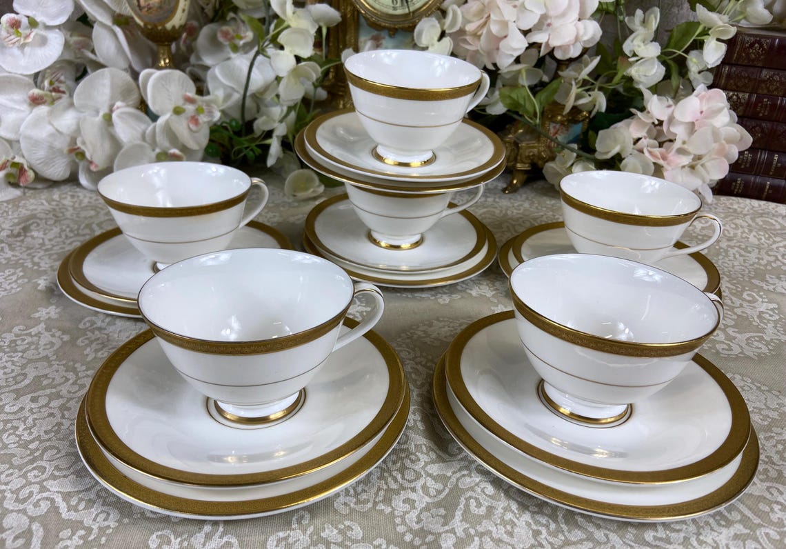 Vintage Royal Doulton Royal Gold Tea Set - Etsy