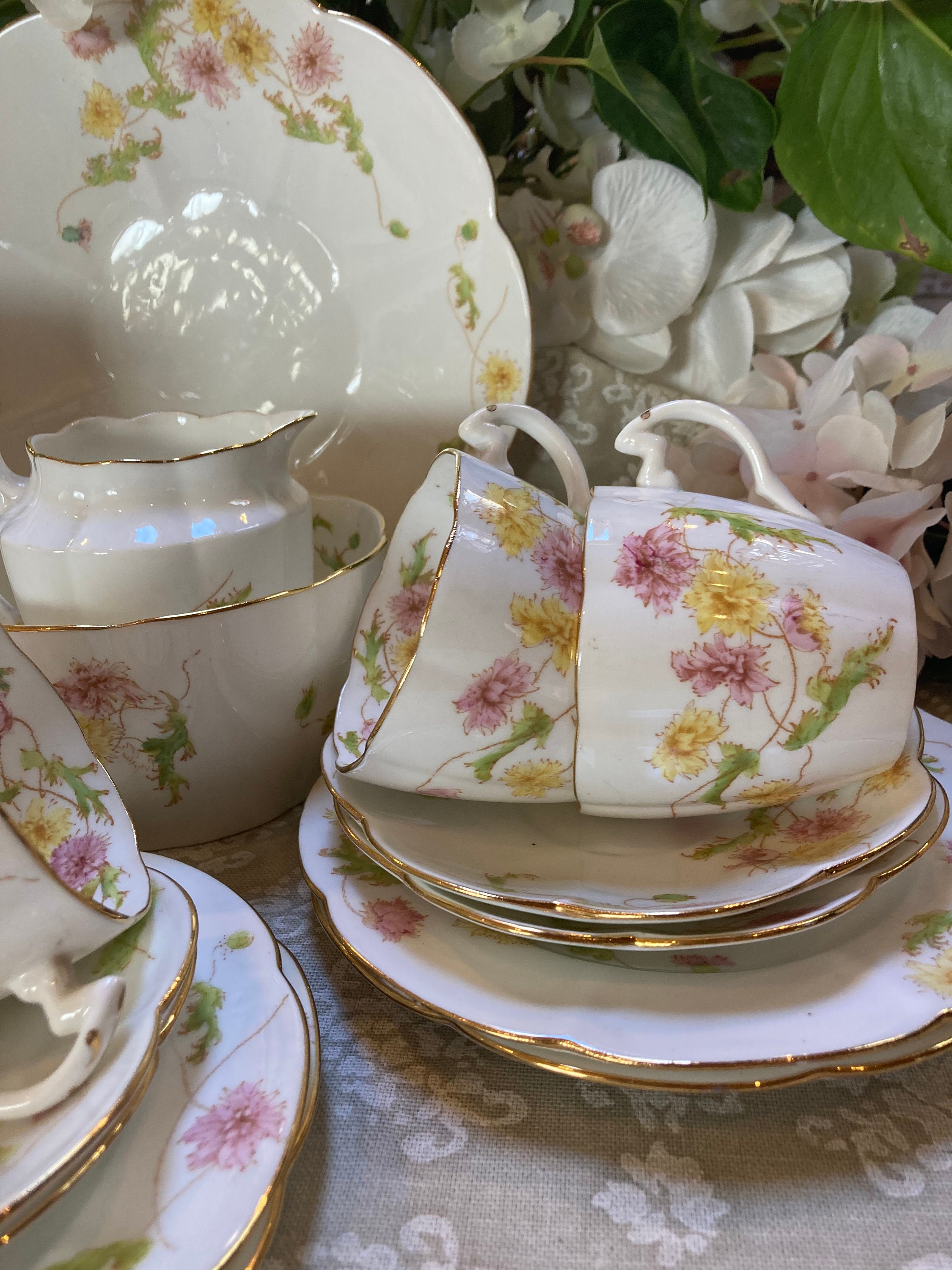 An Antique Old Foley Tea Set - Etsy UK