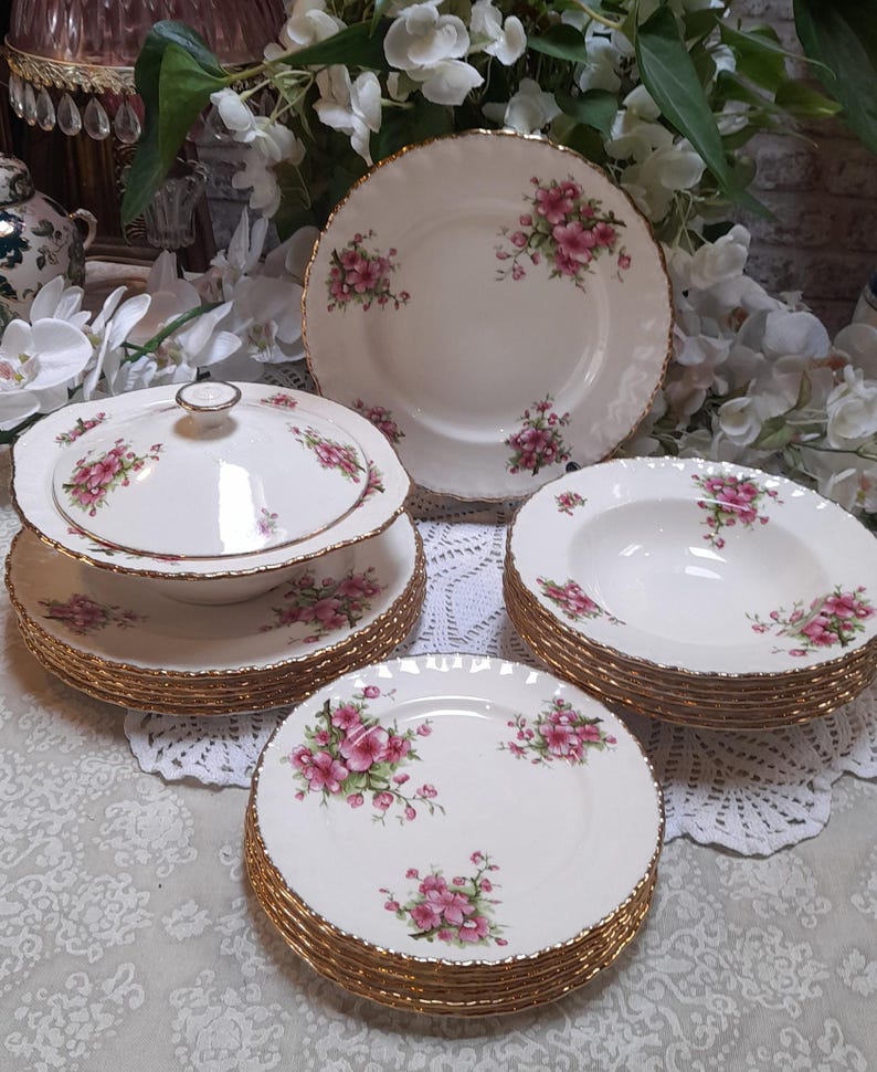 Vintage "grindley" Dinner Set - Etsy