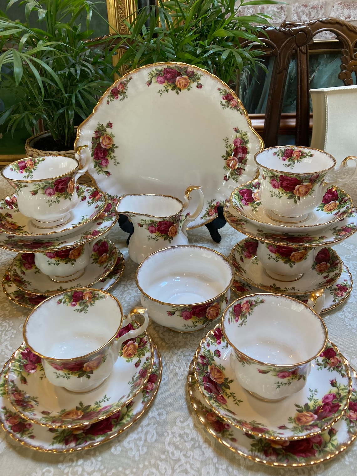 Royal Albert “old Country Roses” Tea Set - Etsy