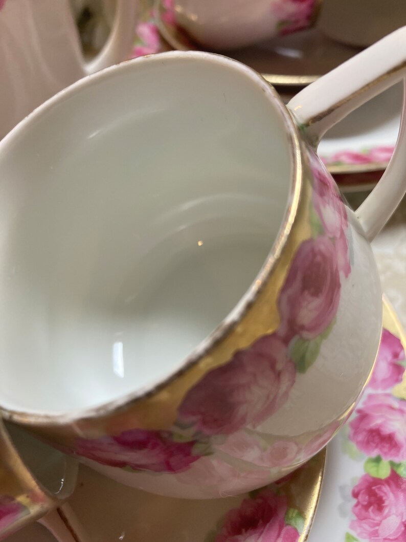 Vintage Rose Tea Set - Etsy