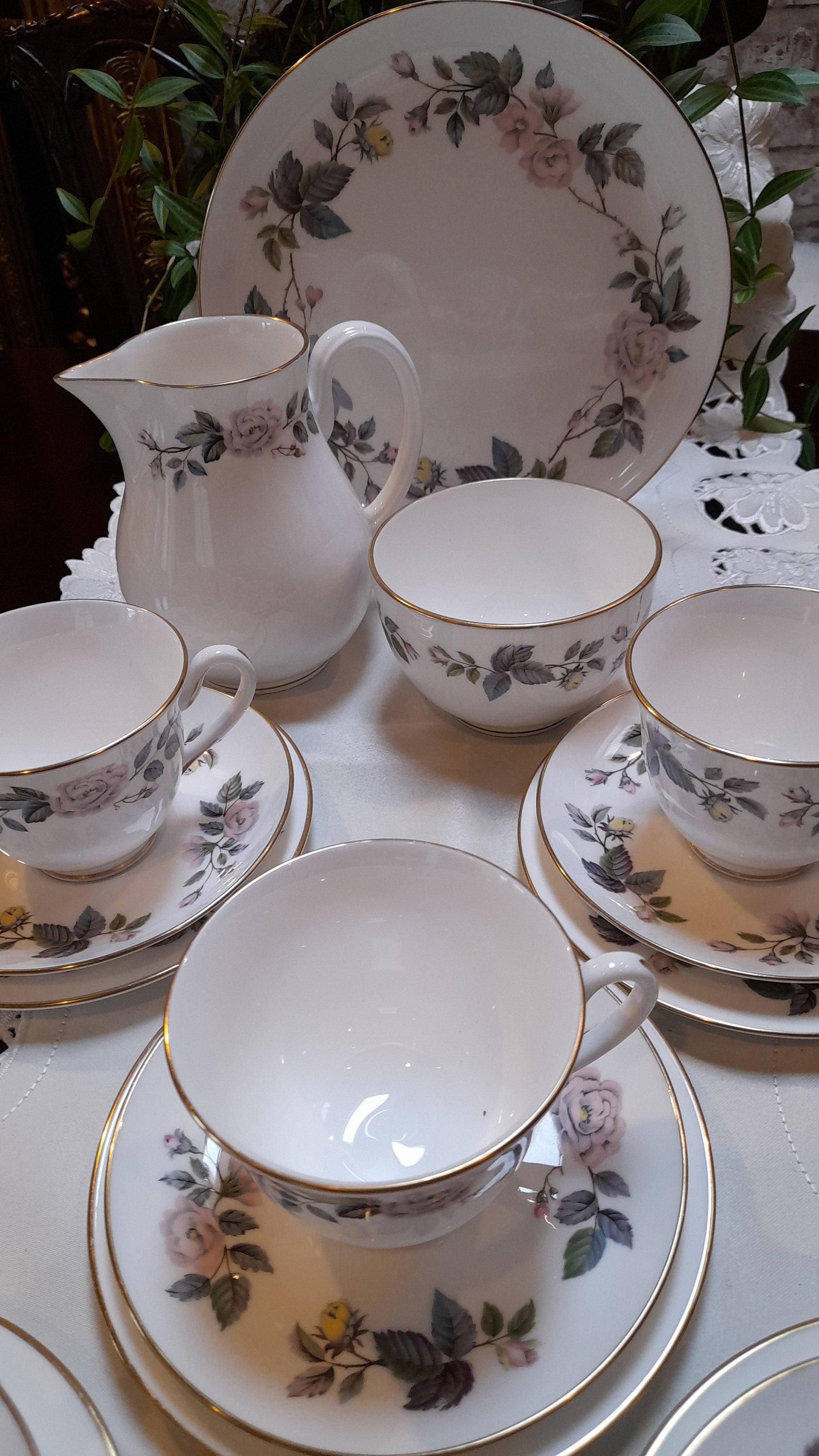 Royal Worcester June Garland Tea Set - Etsy