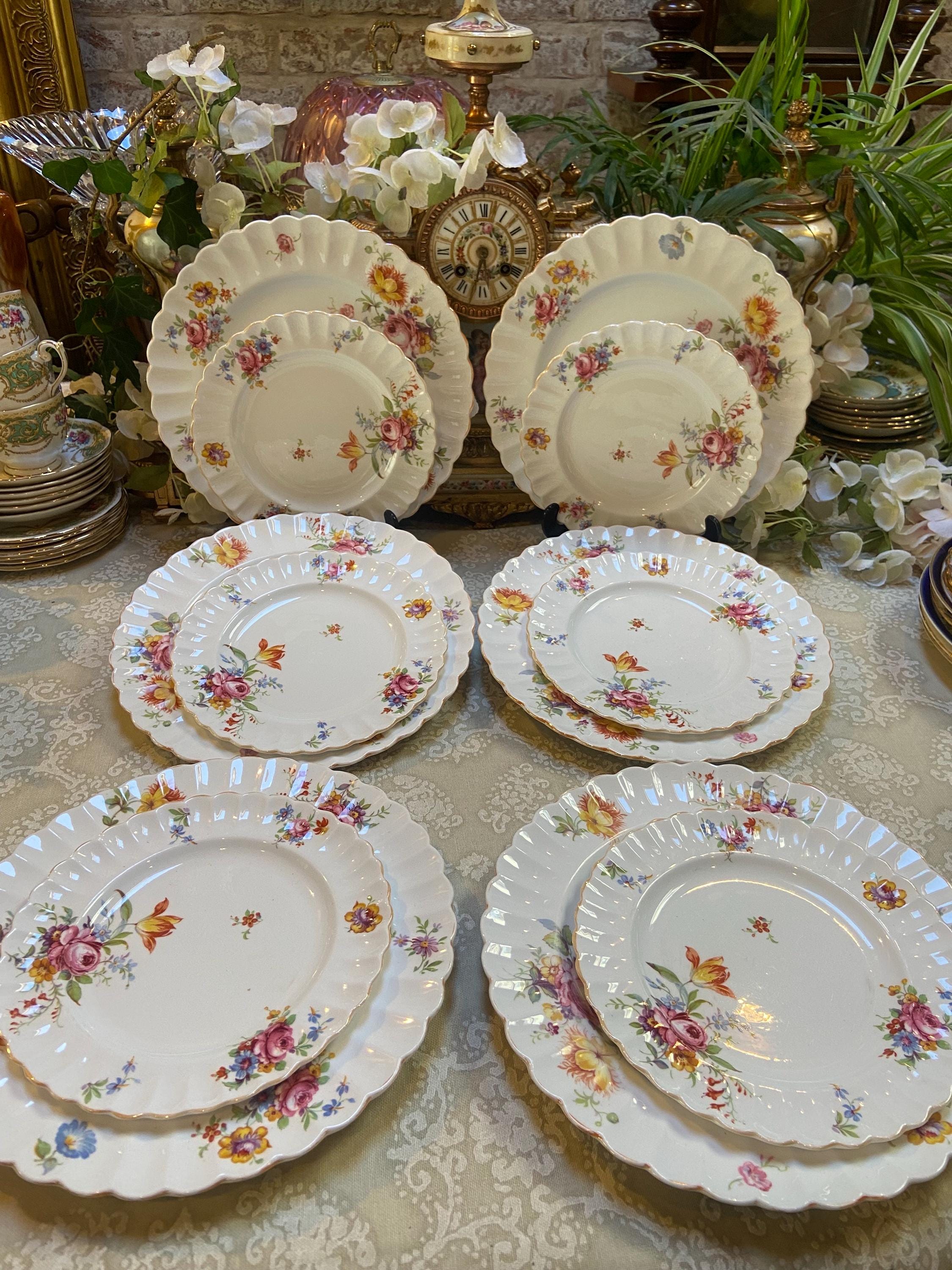 6 Vintage Dinner and Salad Plates - Etsy